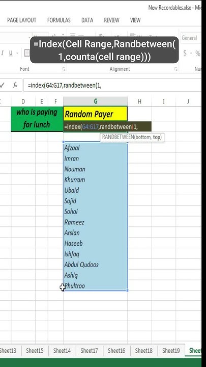 Randbetween in excel | Generate random numbers in excel | random numbers formula - YouTube