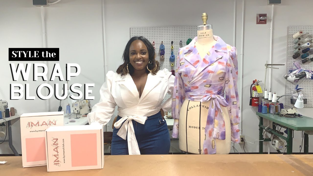 How to Style Wrap Blouse | How it Fits - By Iman Akilah - YouTube