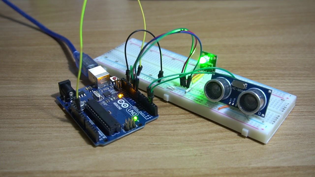 Ultrasonic and RGB LED sensor - YouTube