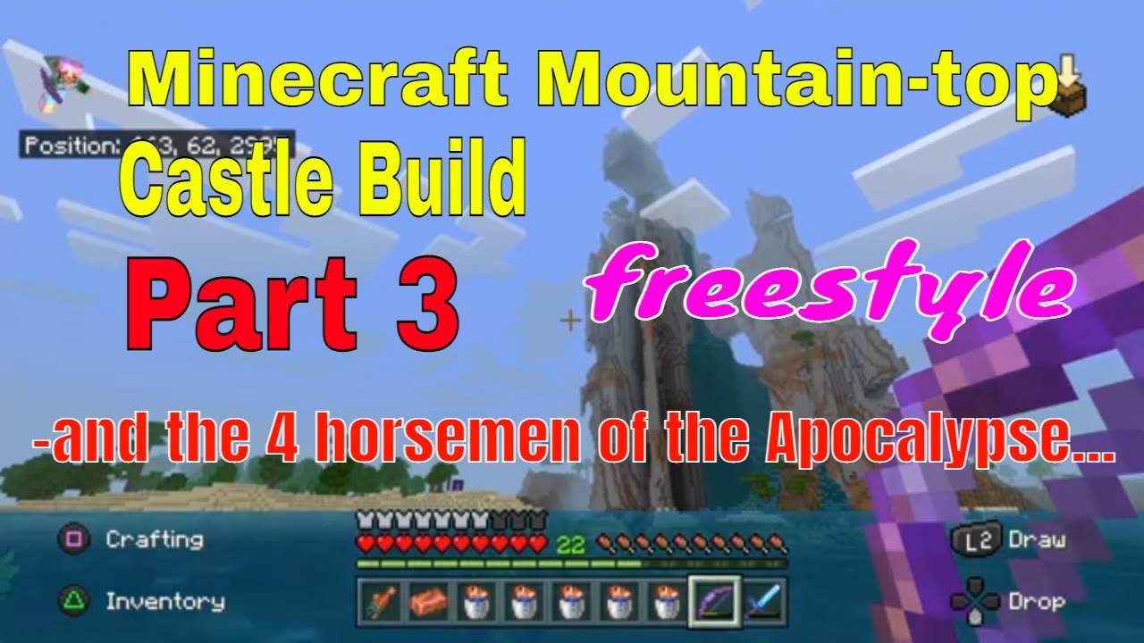 Minecraft Mountain-Top Castle Build (freestyle) - Part 3 - YouTube