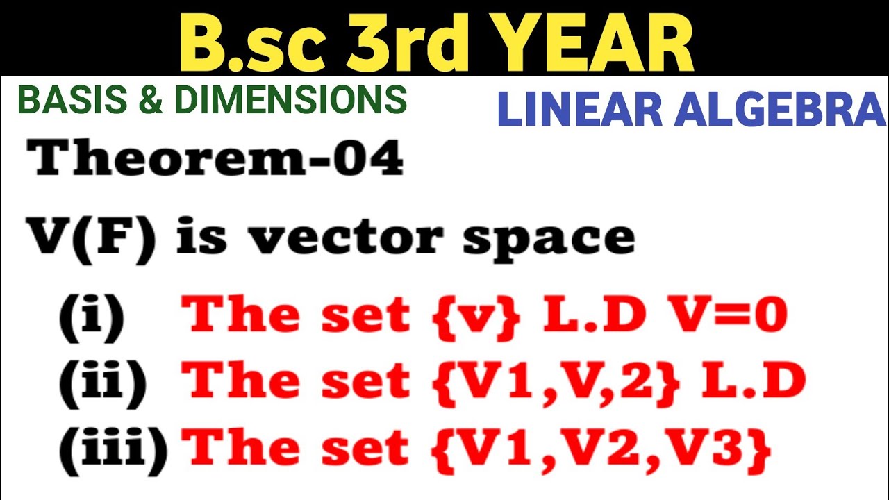 B.sc 3rd YEAR Vector space Collinear Vector Coplanar vector linear ...