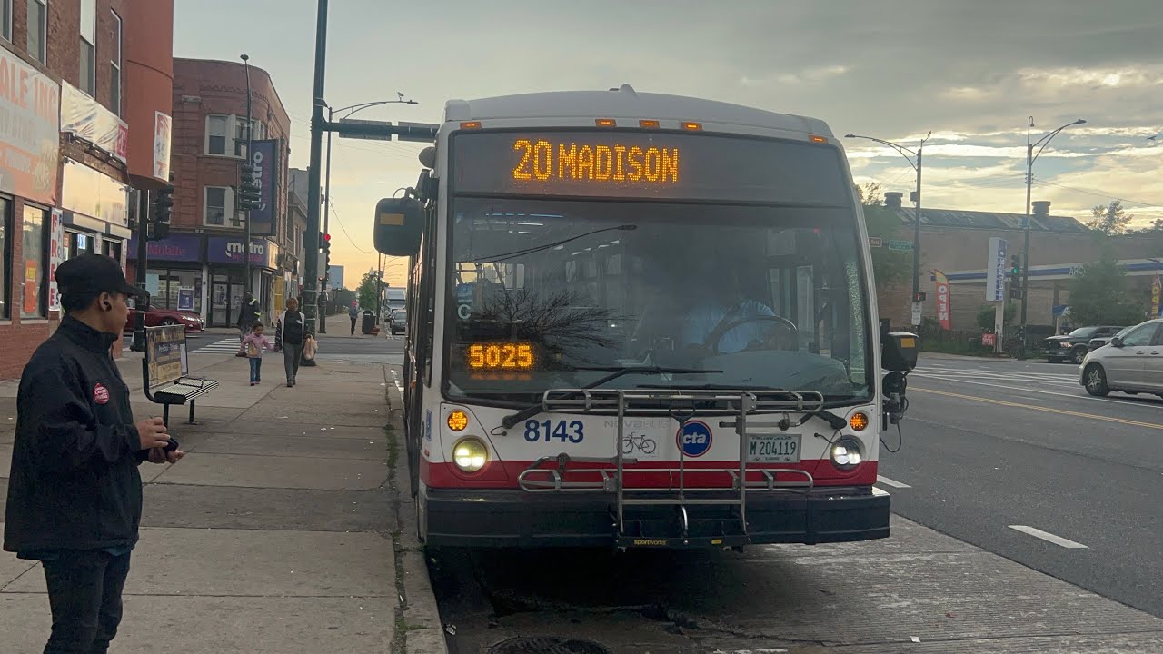 CTA Bus Ride 20 Madison From Cicero To Washington/State CTA Nova Bus ...