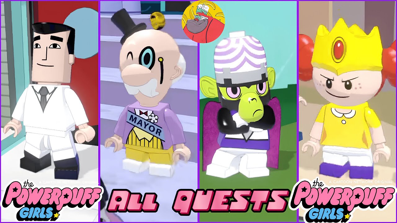 LEGO POWERPUFF GIRLS ALL QUESTS 100% GUIDE | 1080p Full HD - YouTube