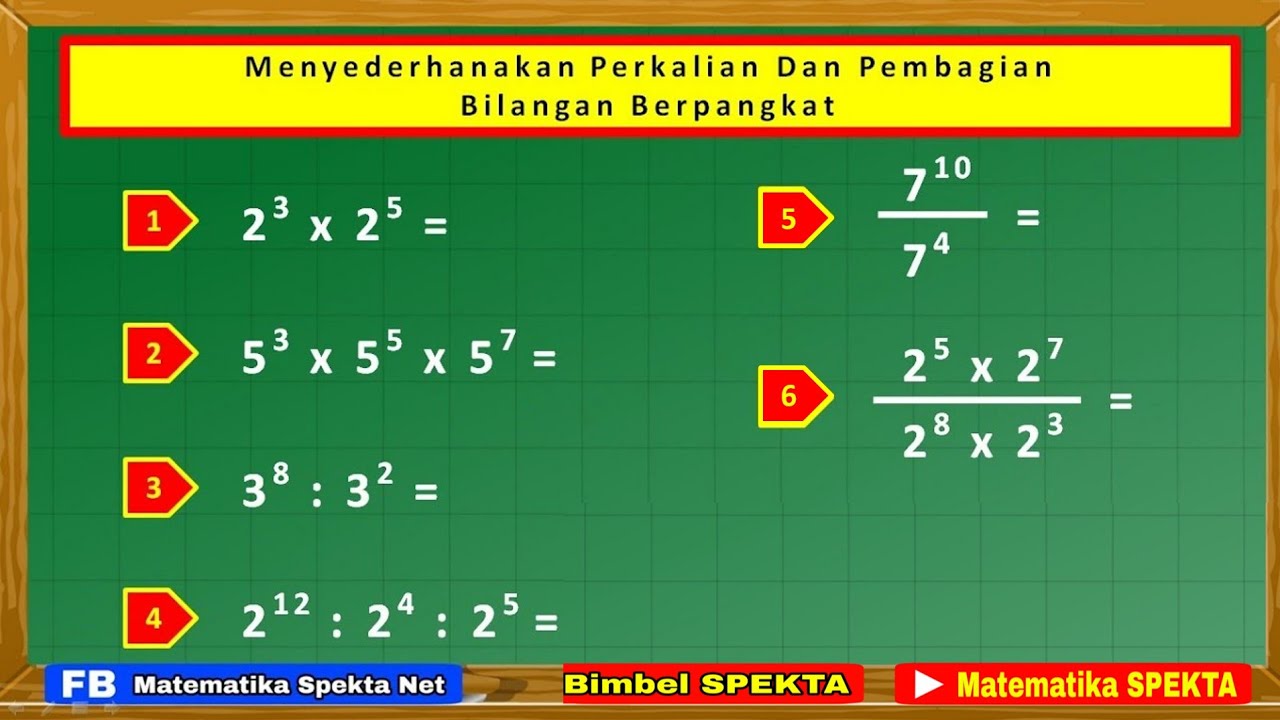 Cara Menyederhanakan Perkalian Dan Pembagian Bilangan Berpangkat YouTube