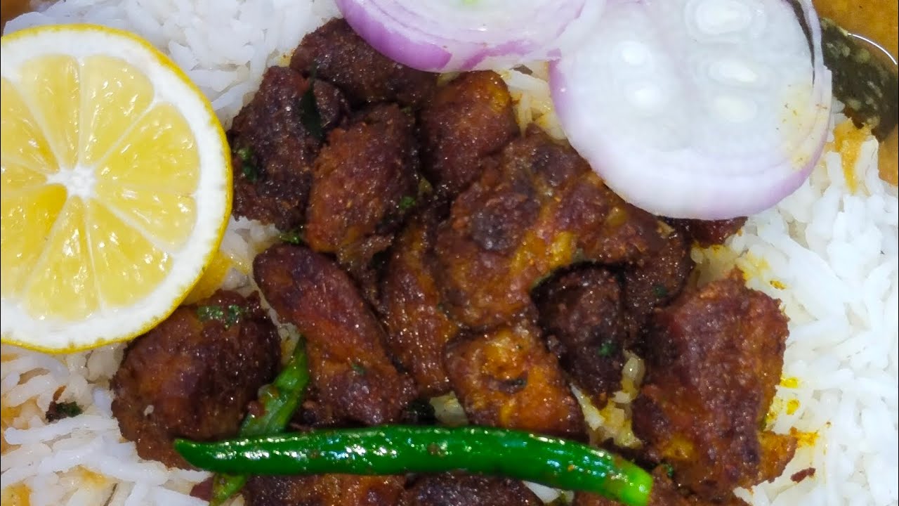 Hyderabadi, famous "tala hua gosh", spicy Mutton Fry. Ingredients in ...