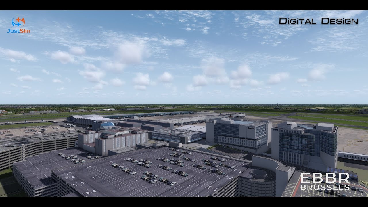 [Prepar3D] JUSTSIM - EBBR - BRUSSELS AIRPORT P3D4 - YouTube