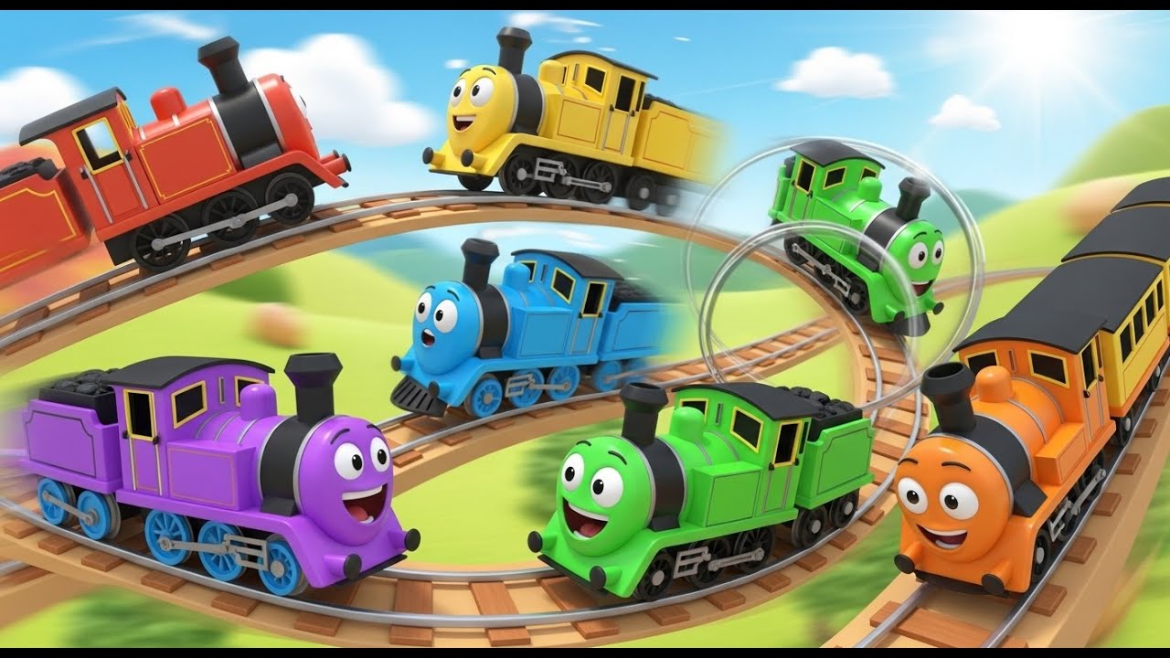 Six Little Toy Trains Chug Chug Chug | Train Song for Kids & Counting ...