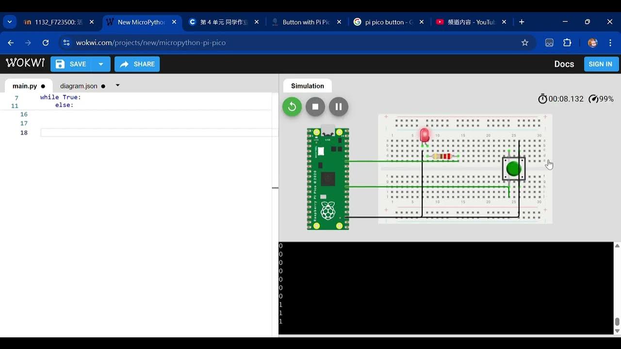 Build a circuit using your Raspberry Pi that causes an LED to blink... Peer Assignment - YouTube