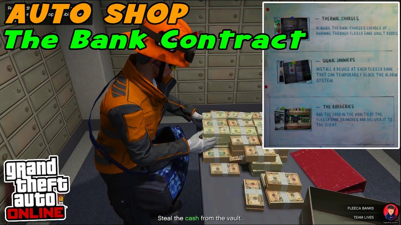 ภารกิจ Auto Shop The Bank Contract Setup+Final | GTA V Online - YouTube