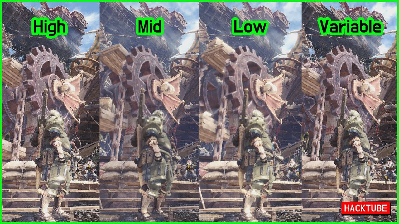 몬스터헌터 월드 PC 그래픽 설정별 화면 Monster Hunter World PC Detailed Graphics ...