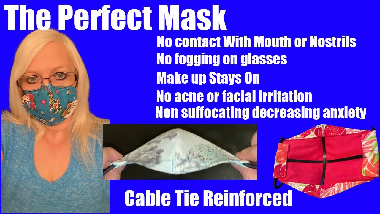 The Perfect Mask Cable Tie Reinforced No fogging Make Up Stays On No ...