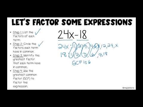 How to factor expressions using the greatest common factor - YouTube