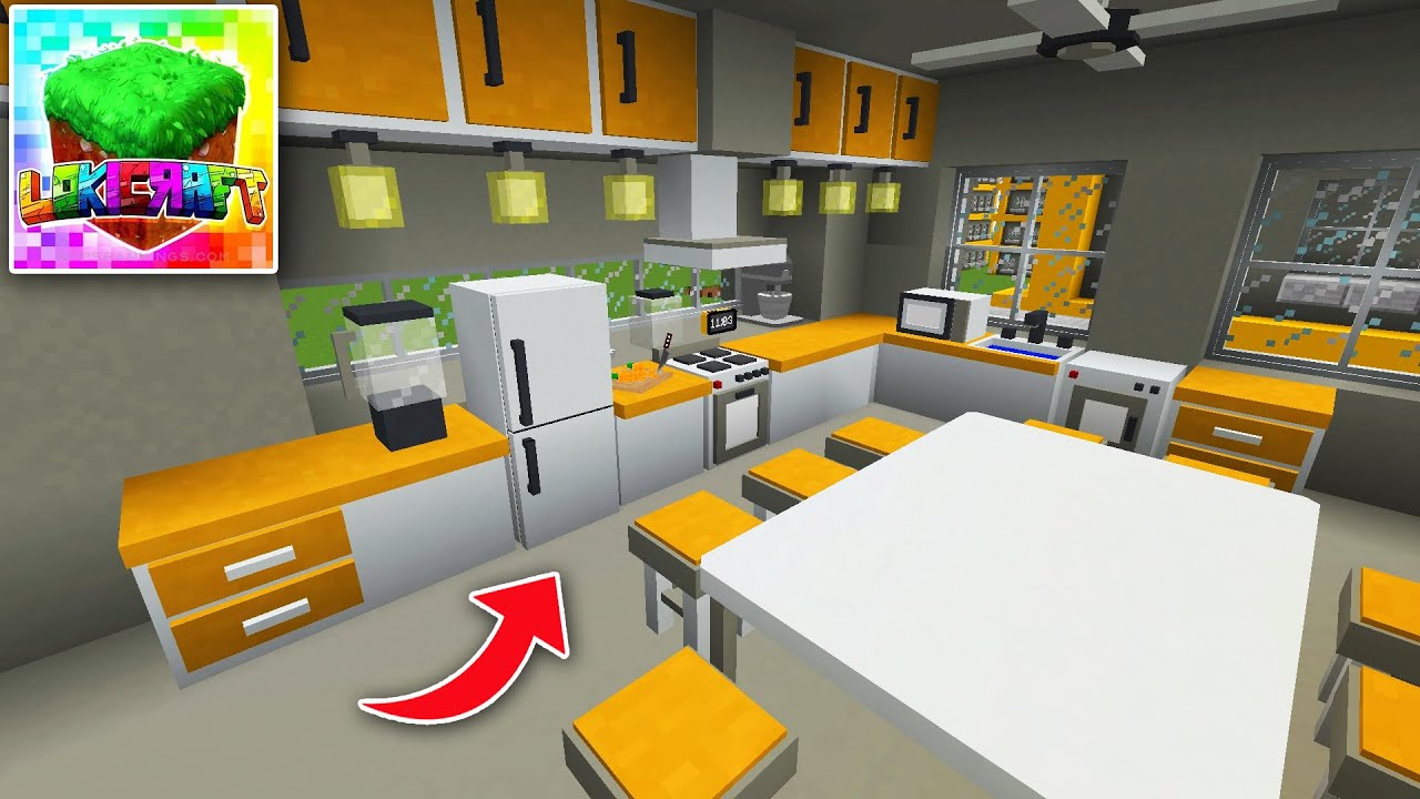 How to CREATE MODERN KITCHEN in LOKICRAFT - YouTube