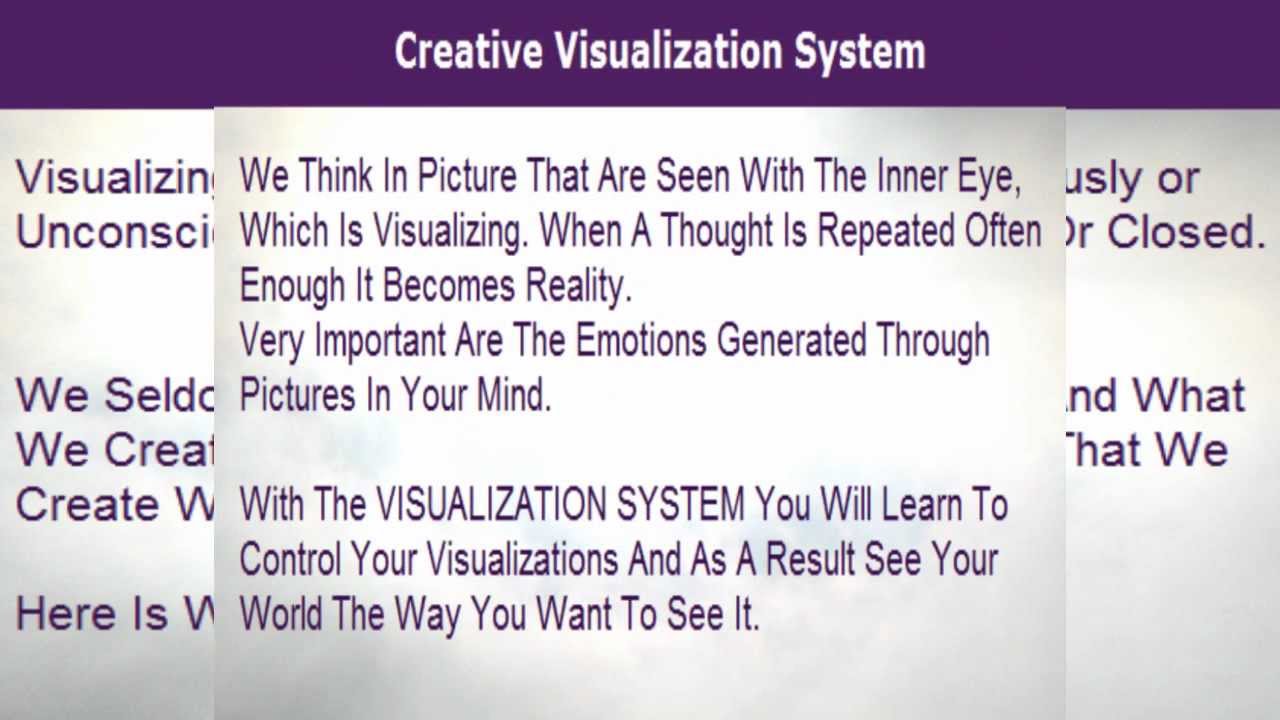 What Is In The Creative Visualization System - YouTube