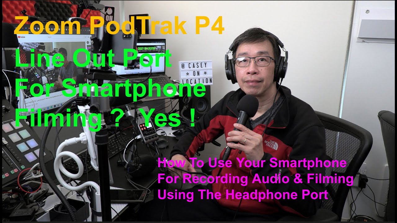 Zoom PodTrak P4 - Line Out Port For Using A Smartphone For Filming ...