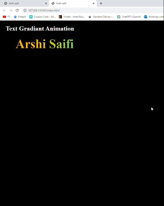 Gradient Text Animation HTML and CSS tutorial for beginners 2023 #shorts #codingforbiginners ...