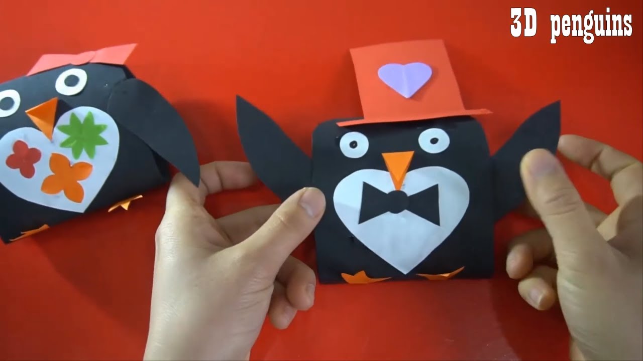 Step-by-Step Guide Crafting 3D Penguins with Paper | How to make 3d ...