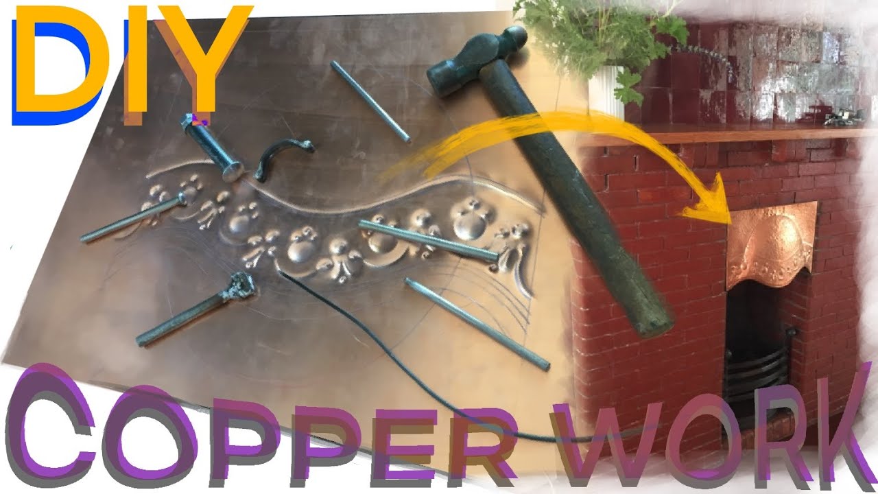 How to do copper relief work- fixing an old fireplace. - YouTube