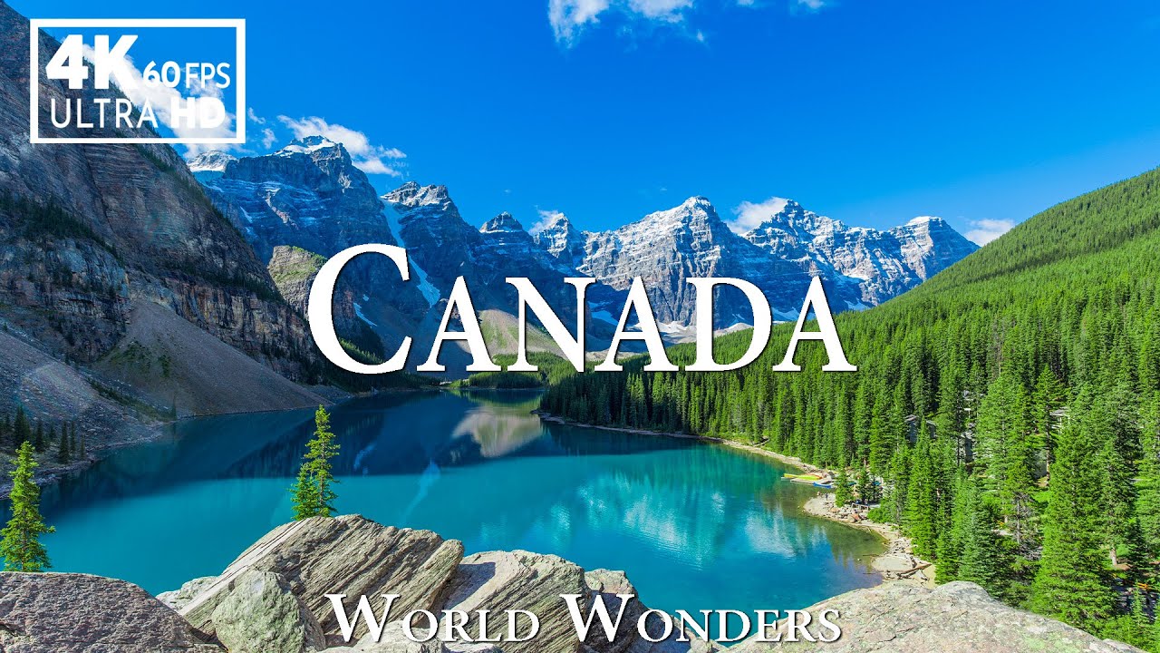 FLYING OVER CANADA (4K UHD) - Relaxing Music Along With Beautiful ...