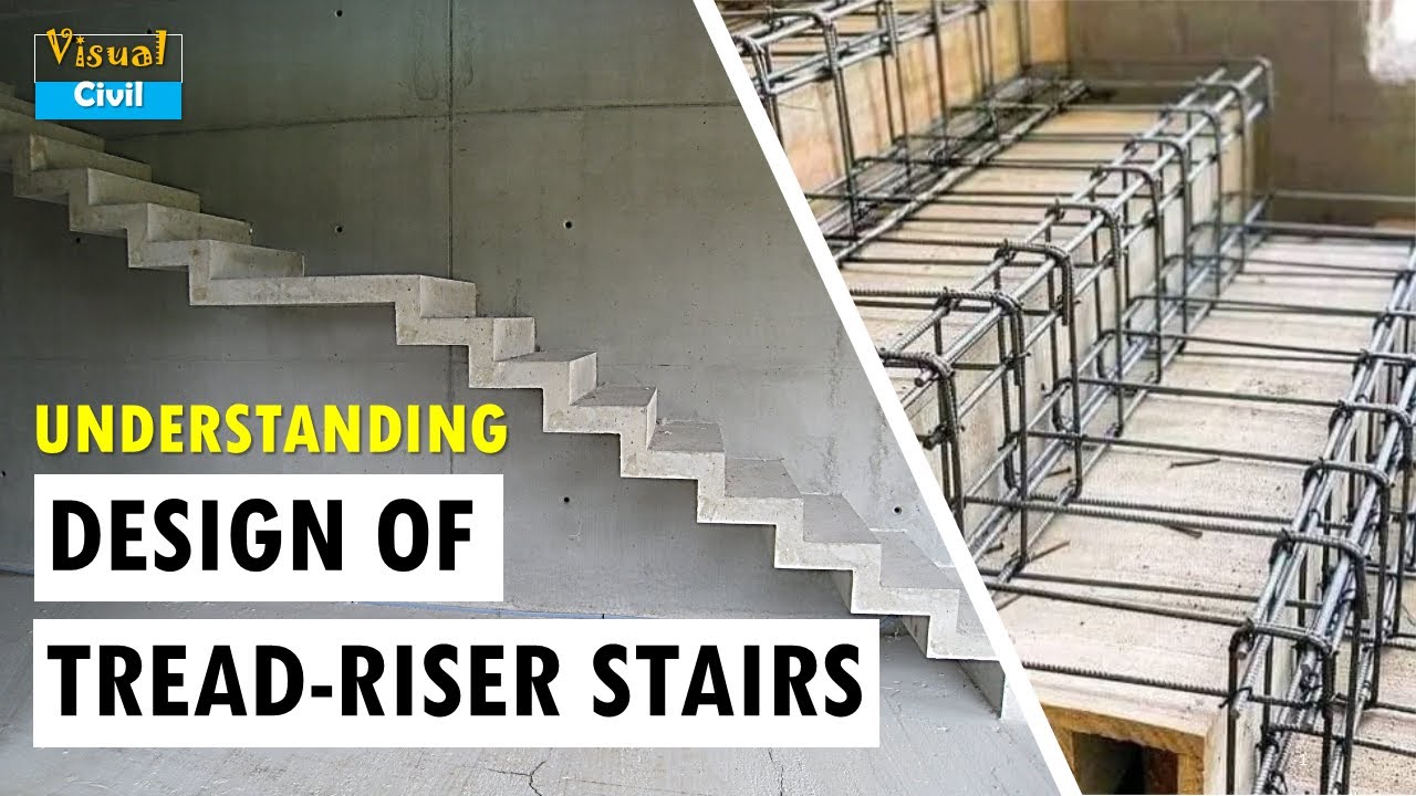 Design of Tread-Riser Type Stairs | Design of Slab-less Stair - YouTube
