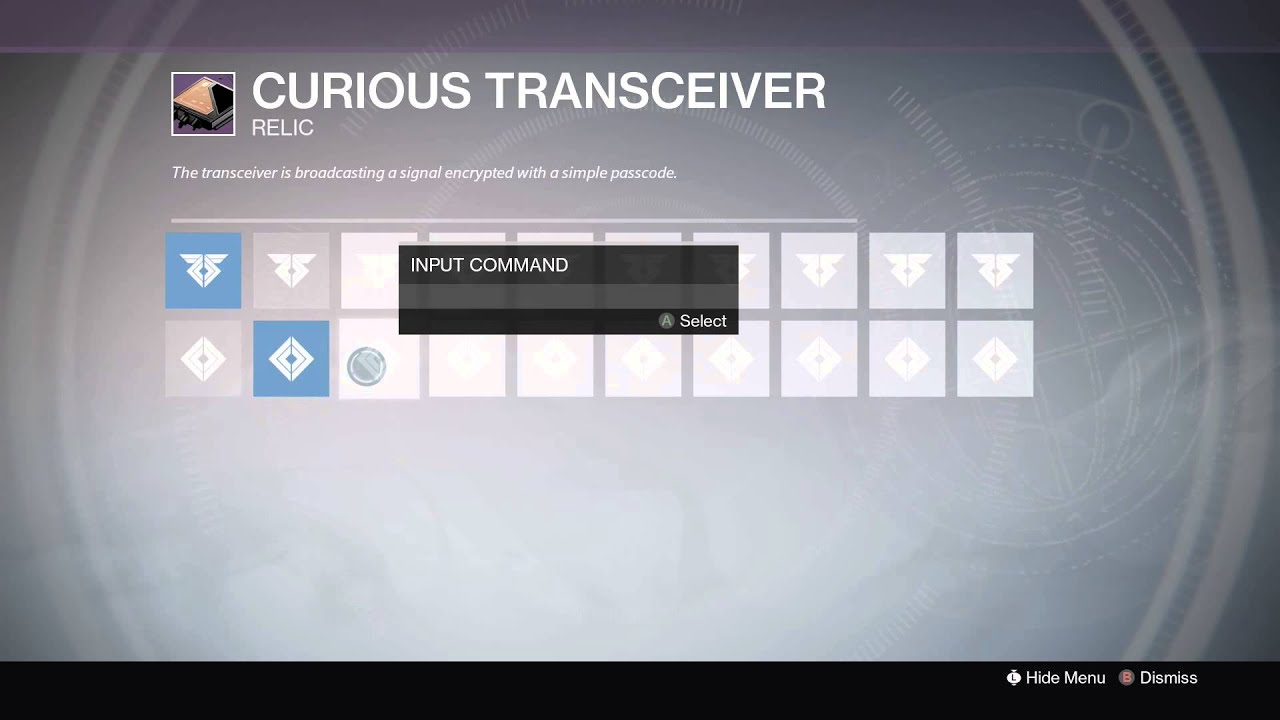 Destiny - Curious Transceiver all Passcodes! - YouTube