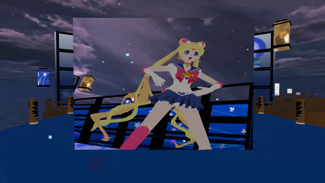 VRChat MMD with friend under the moonlight - YouTube