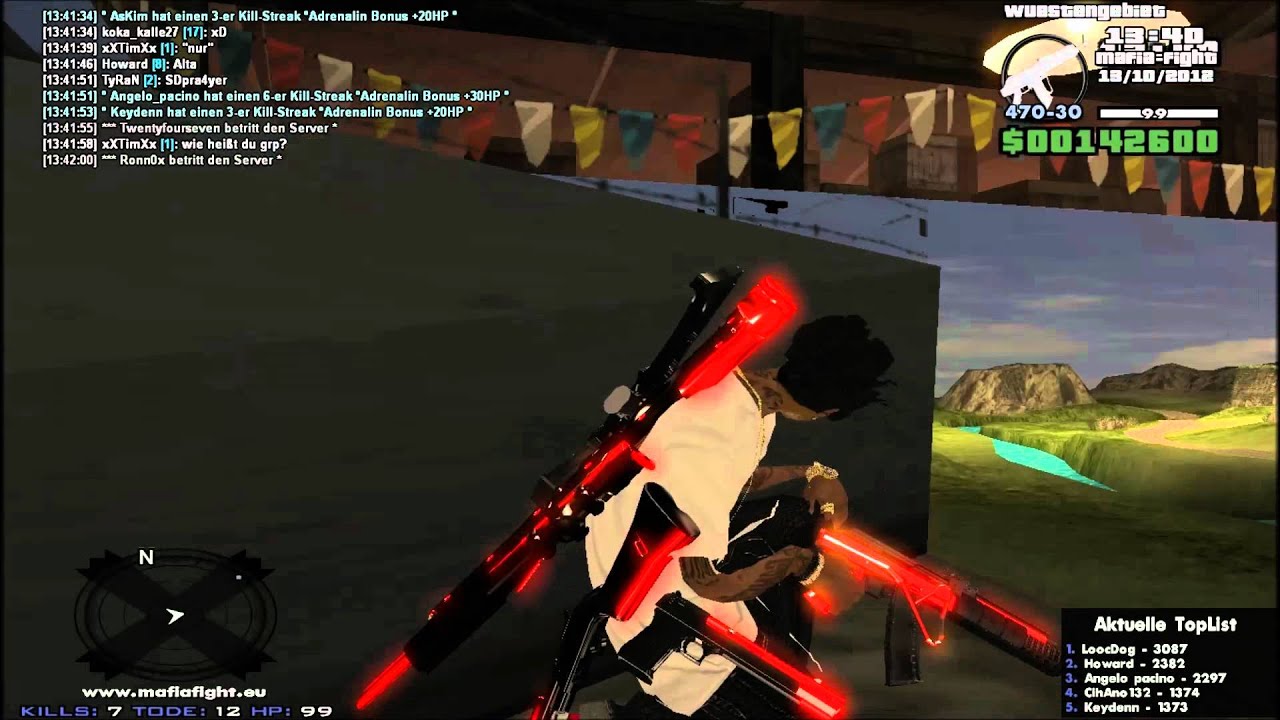 SA-MP Black-Red Chrome Waffen und Waffen Sound Mod - YouTube