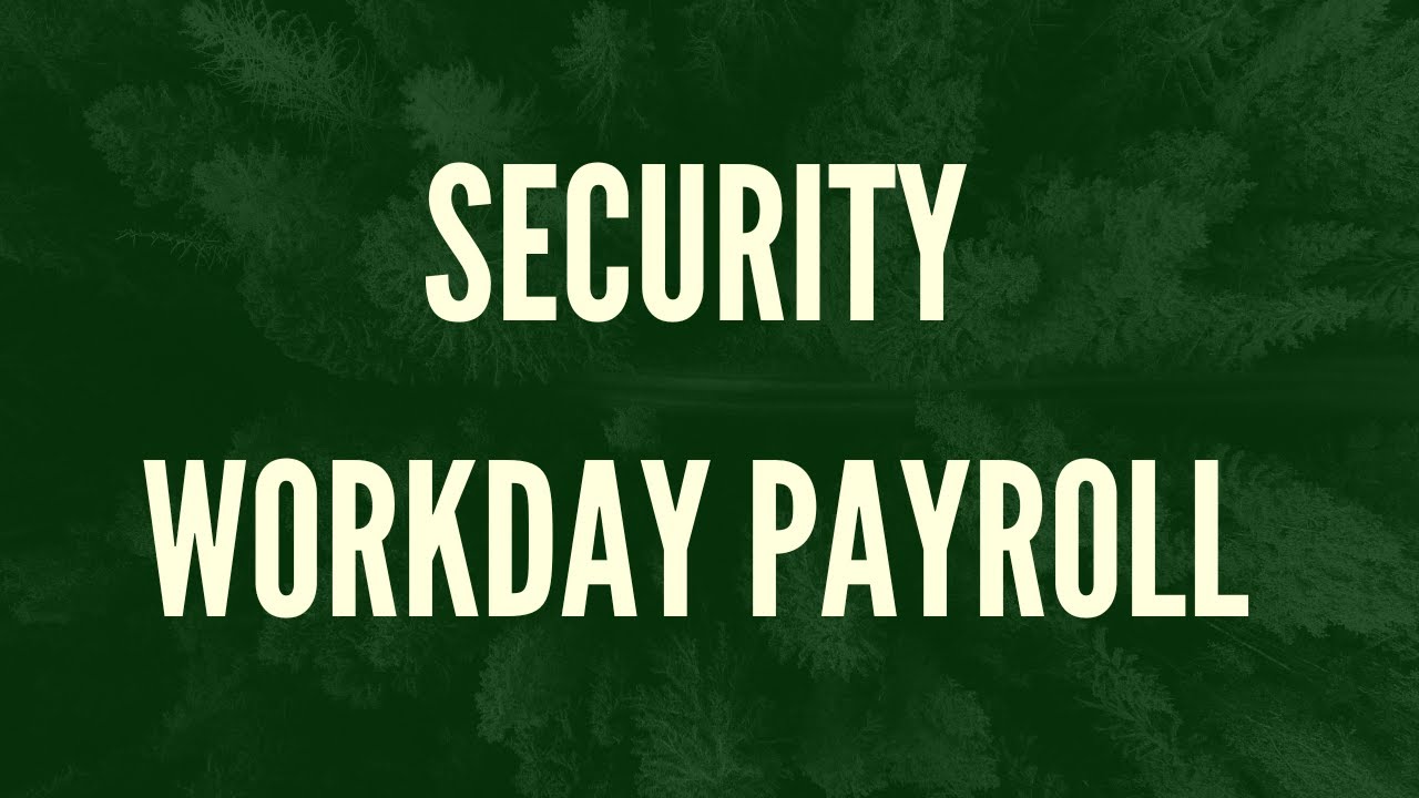 Workday Payroll Security | workday course | workday tutorial | workday training | workday - YouTube