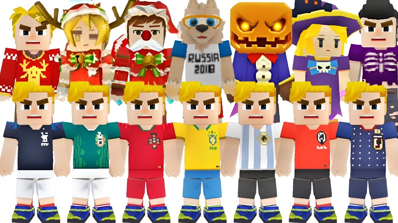 TODAS AS SKINS 2018 DO BLOCKMAN GO!!! - YouTube