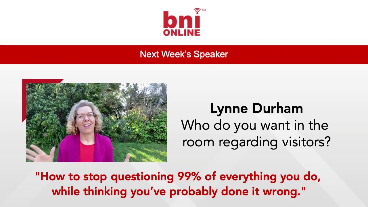 BNI Greenacres - Pitch: Lynne Durham - YouTube