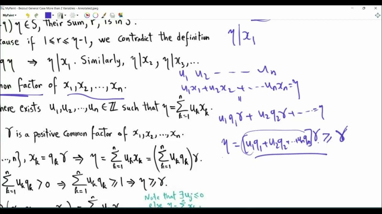 Bézout's Identity - Positive Integer Combinations of Coprime Positive ...
