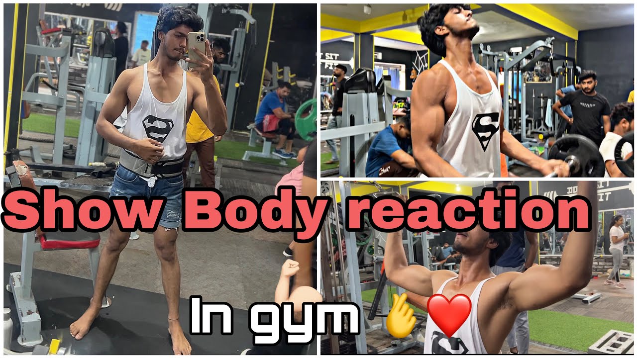 Gym show body reactions 🫣👀 - YouTube