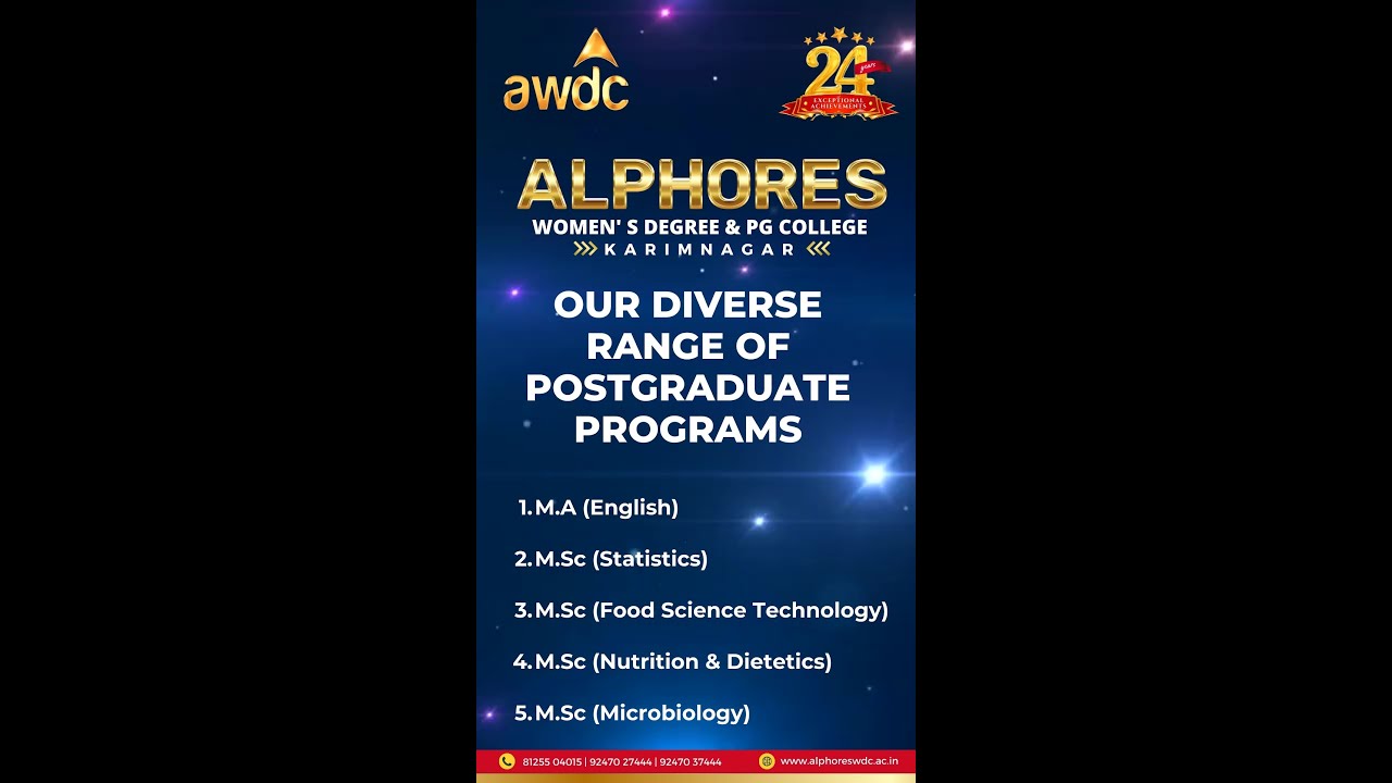 Advance Your Education: PG Courses at Alphores Women's Degree College ...