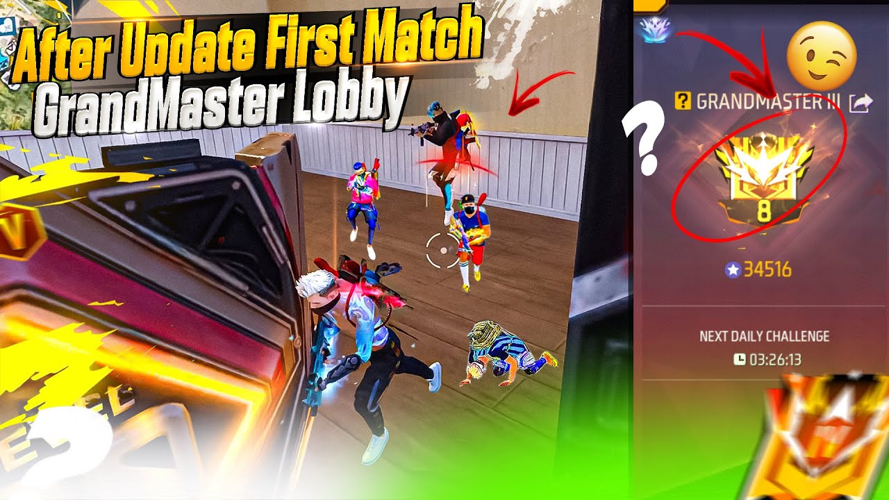 After Update First Match || Grandmaster Lobby 😉 Must Watch _ Garena ...