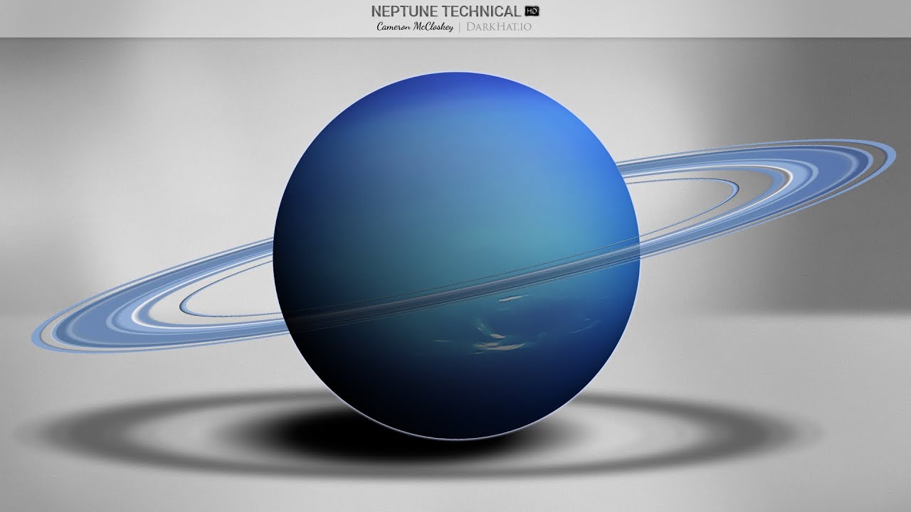 Neptune Technical | 3D Render | Photoshop Speed Art - YouTube