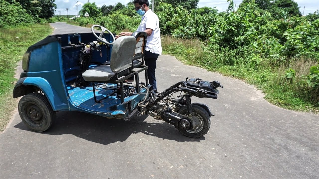 Homemade 100cc Petrol engine Car - YouTube