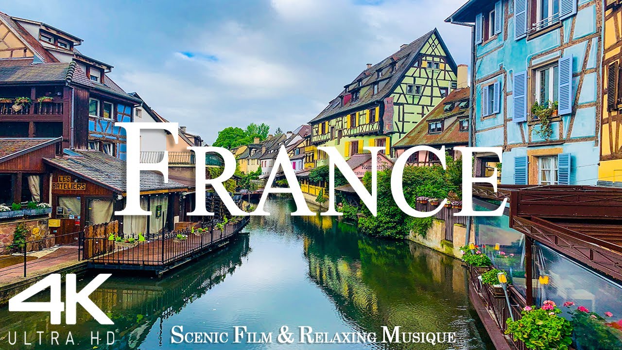 Flying Over France (4K UHD) - Soothing Music Along With Stunning 4K ...