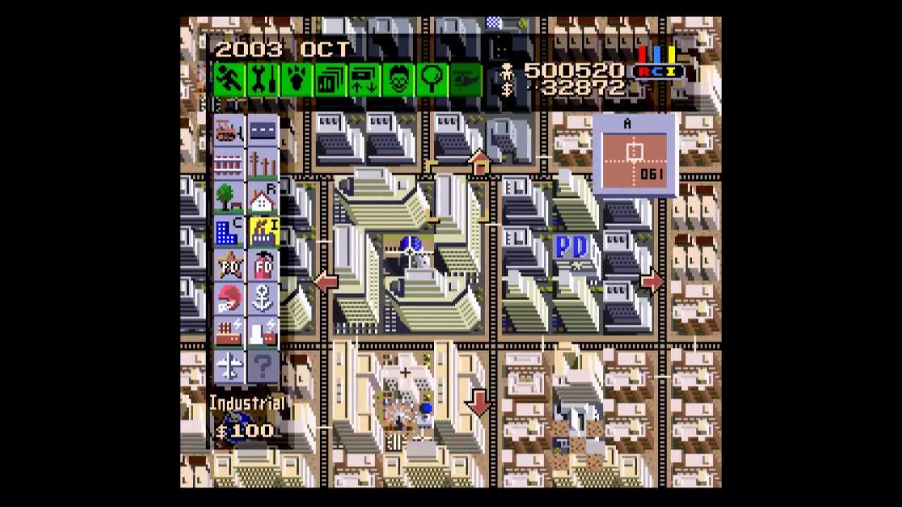 Sim City (SNES) Megalopolis - YouTube