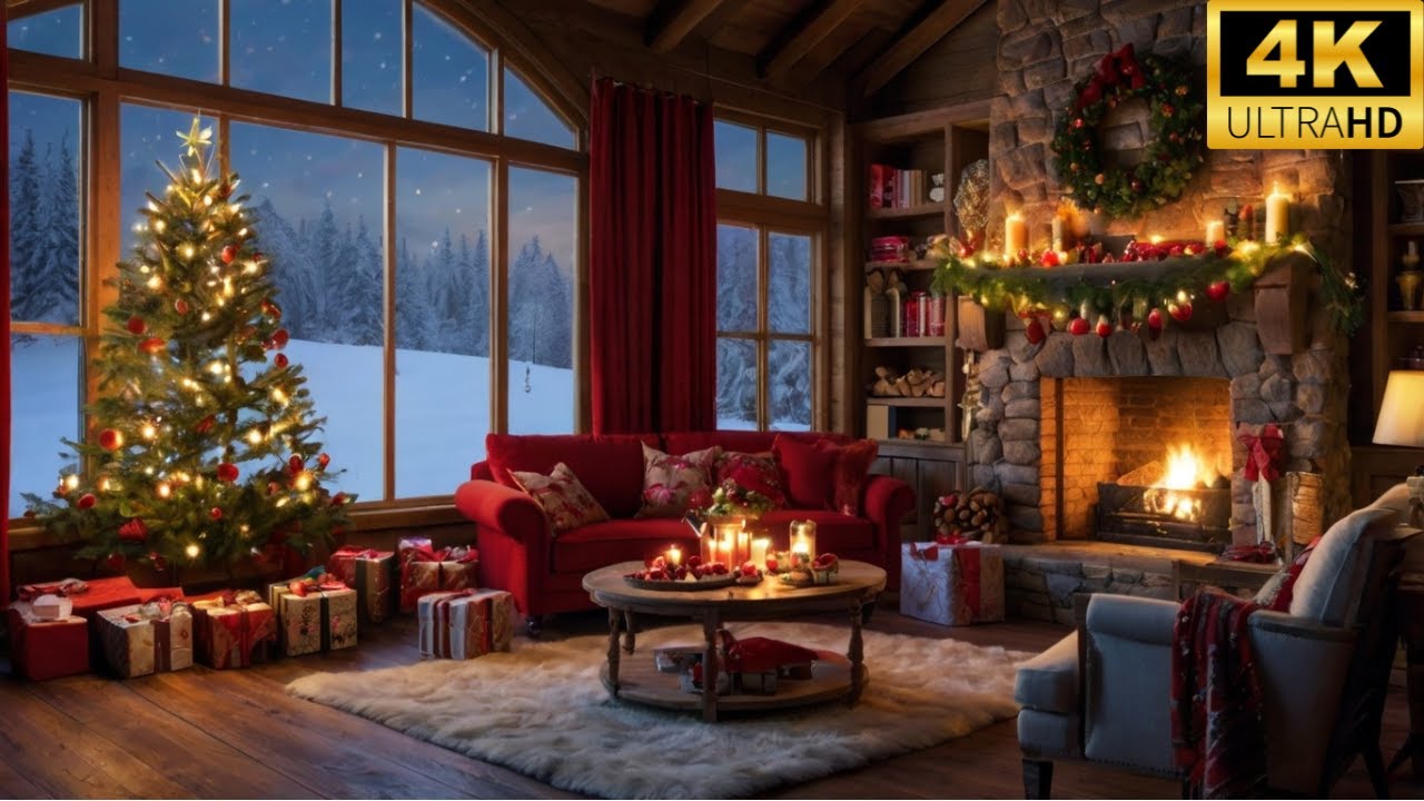 Christmas atmosphere with Christmas music that soothes the soul | Night ...
