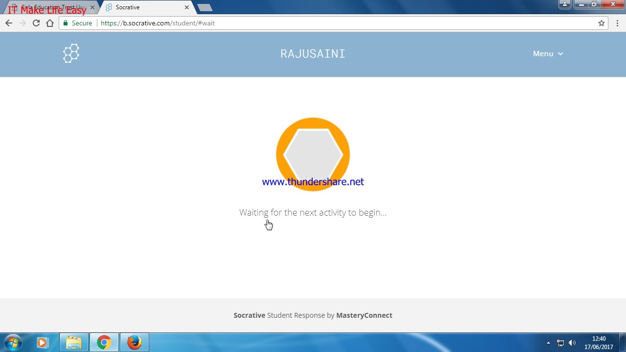 Student login in Socrative - YouTube