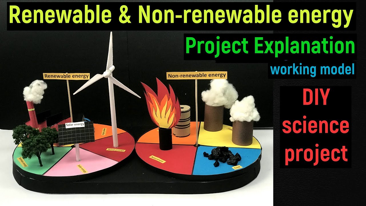renewable and non renewable energy explained - working model project ...