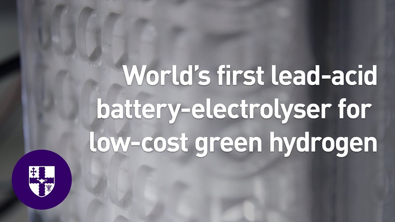World’s first lead-acid battery-electrolyser for low-cost green ...