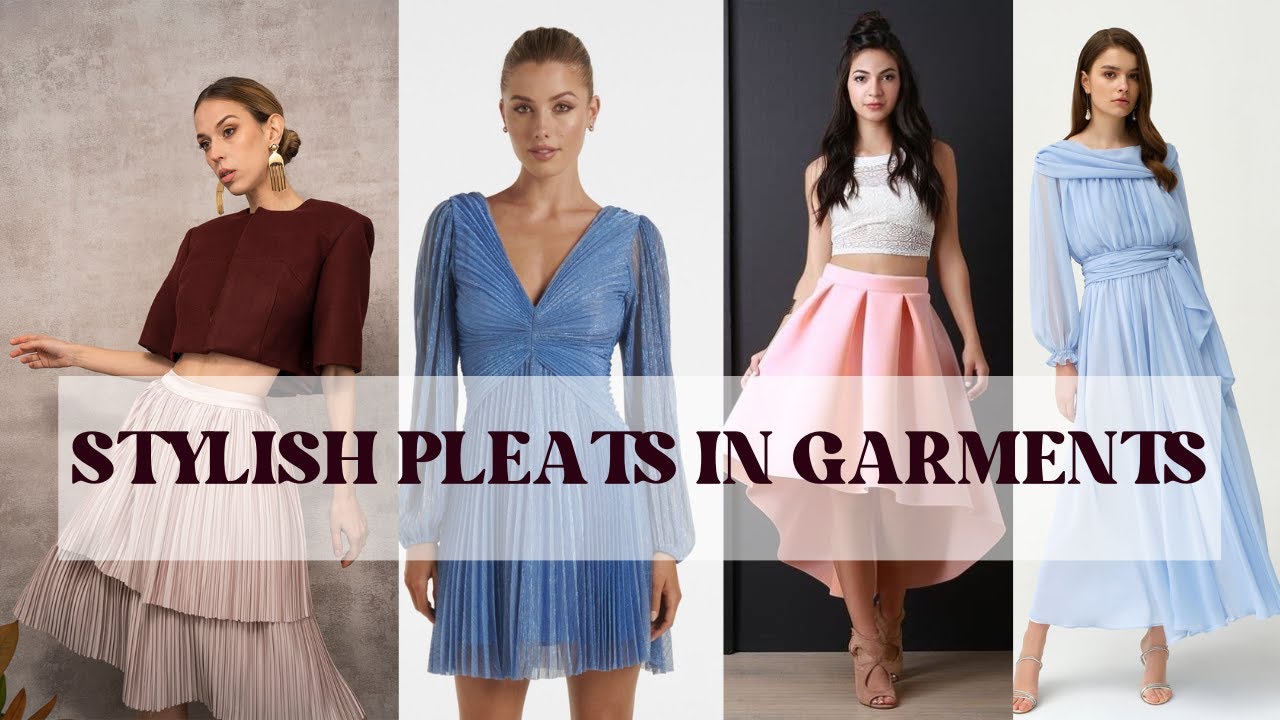 Stylish pleats in garments I Types of pleats in garments - YouTube