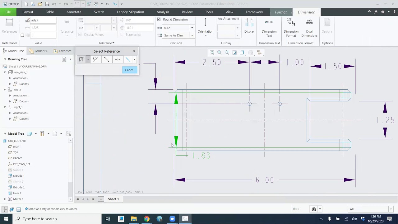 PTC Creo - Engineering Drawings - YouTube