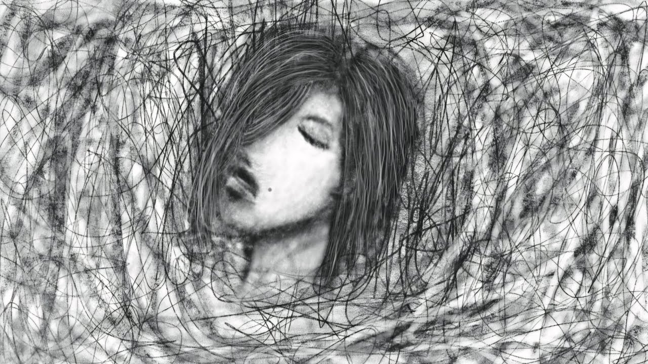 Digital Scribble and Charcoal Art: Enjoying the Silence - YouTube