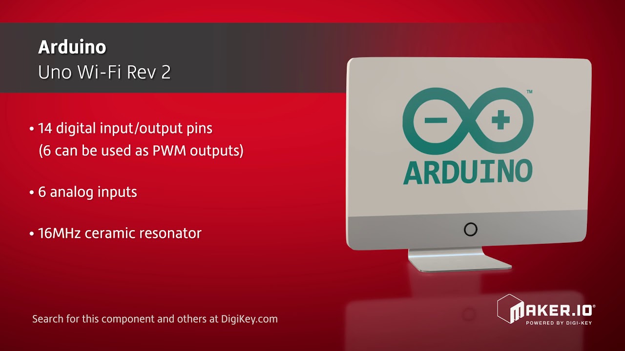Arduino Uno Wi Fi Rev 2 Maker Minute Youtube