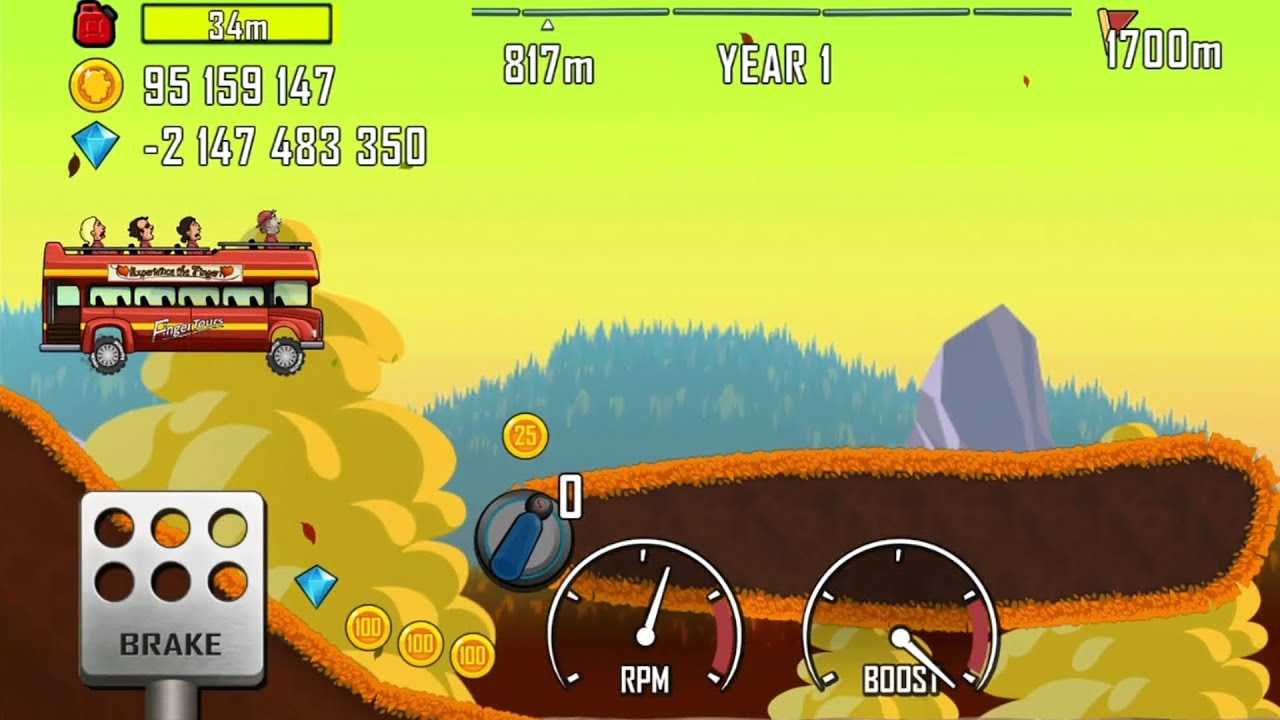 Hill Climb Racing (Tourist Bus Max Upgrade) - YouTube