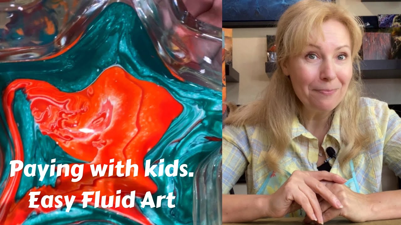 Fluid Art Painting ideas for kids / Easy Fluid Art / Pouring with kids ...
