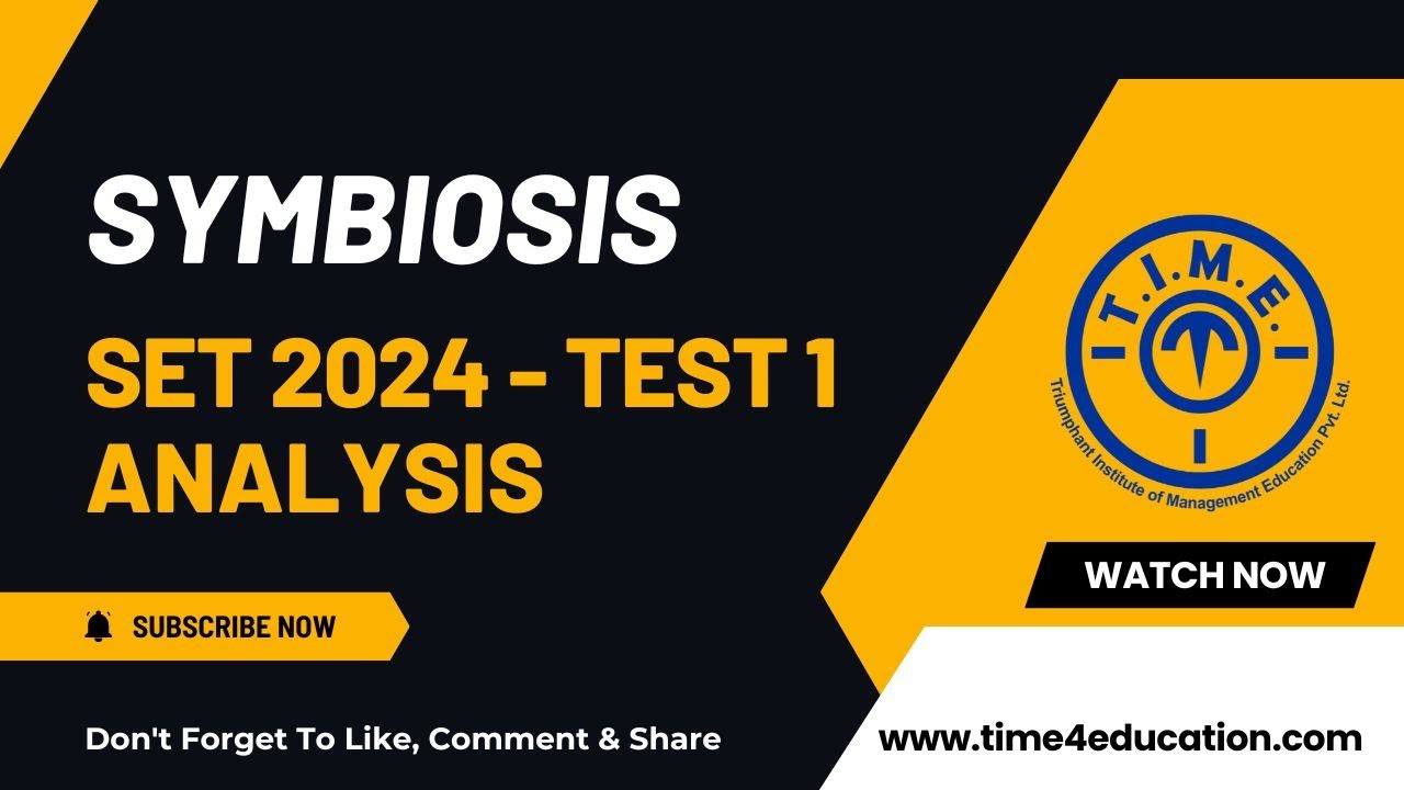 Symbiosis SET 2024 Test 1 Analysis - YouTube