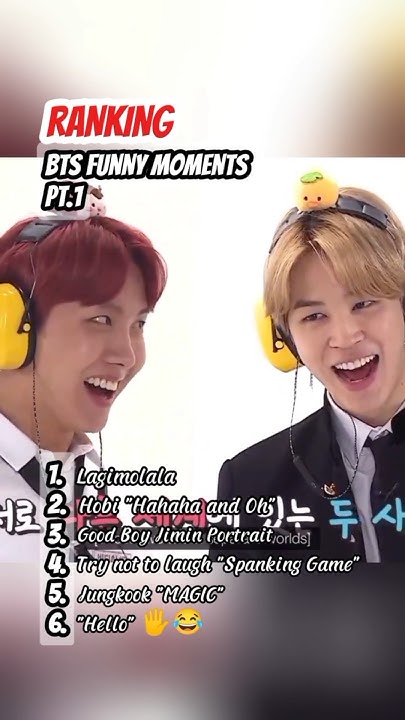Ranking! BTS FUNNY MOMENTS PT.1..😂💜 #bts #bangtan #btsfunnyvideos #btsshorts #btsedits #btsarmy ...
